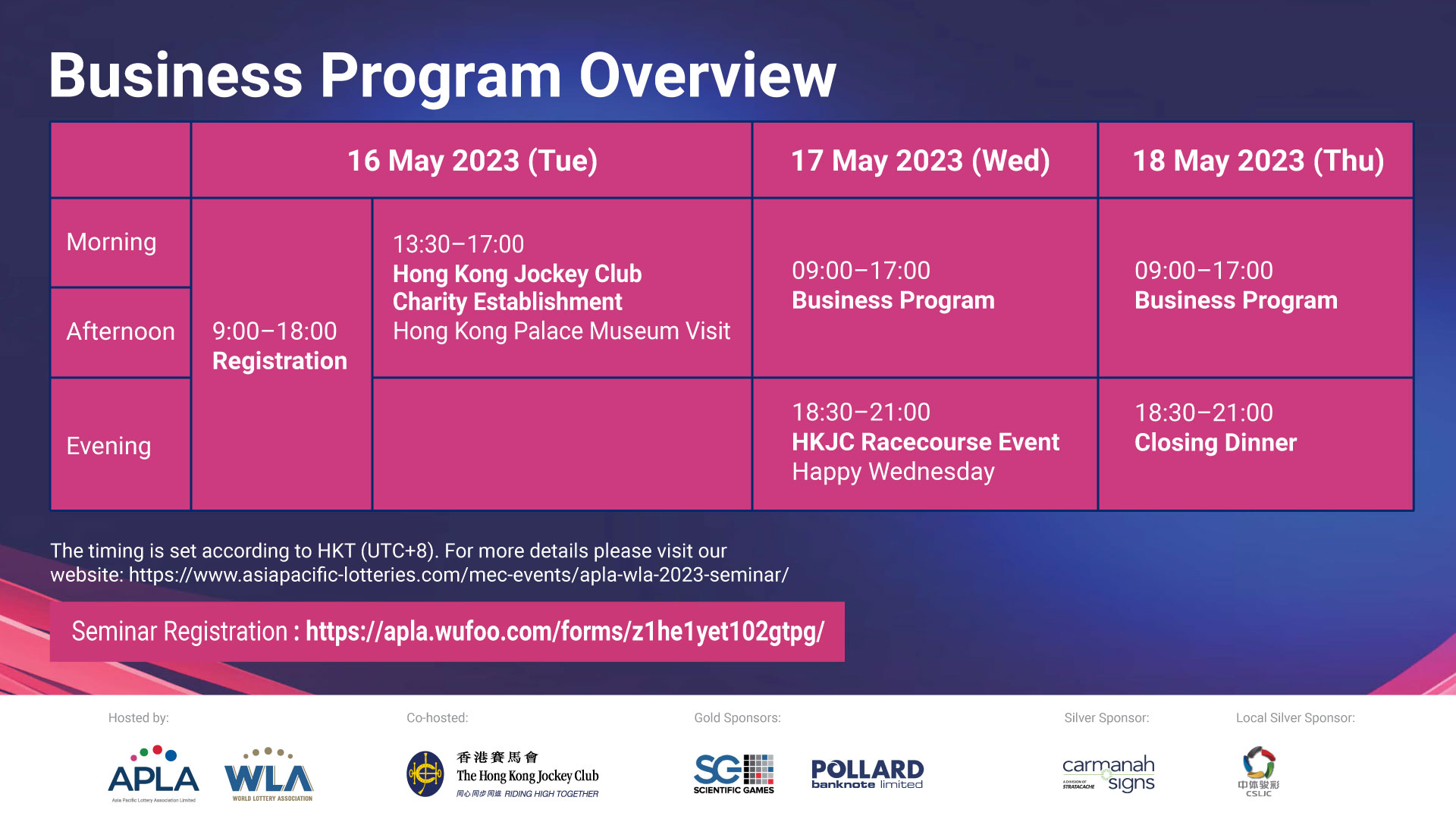 2023 APLA/WLA Seminar - Asia Pacific Lottery Association